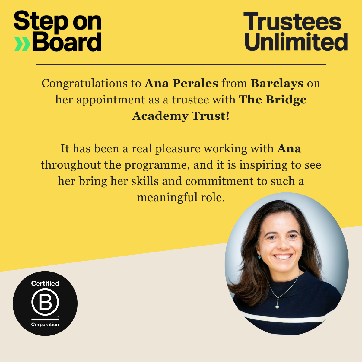 Step on Board Success: Ana Perales from Barclays Joins Bridge Academy ...